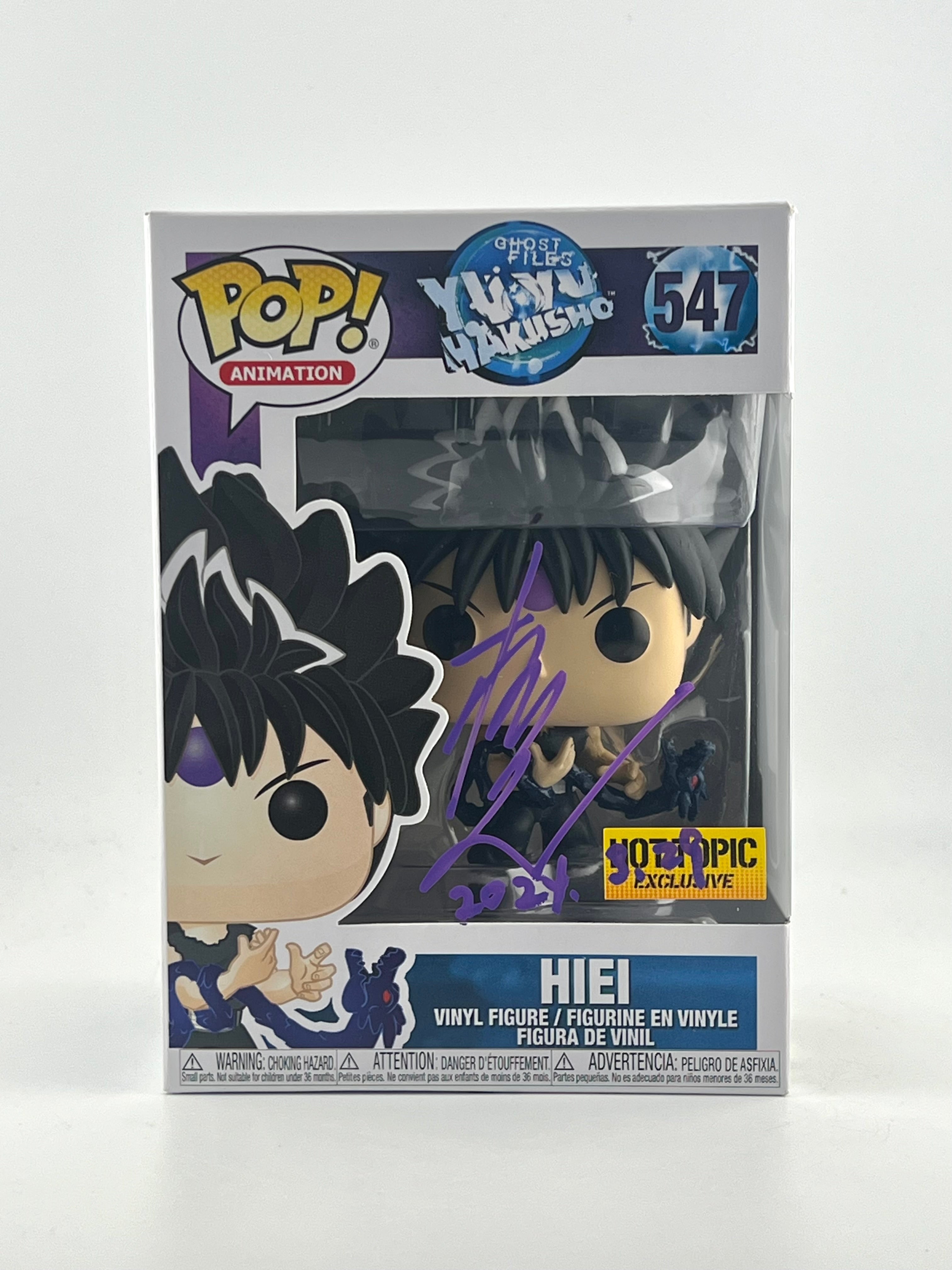 Funko Pop! HIEI 547 JVA Signed HOT TOPIC EXCLUSIVE + AUTHENTICATION COA ...
